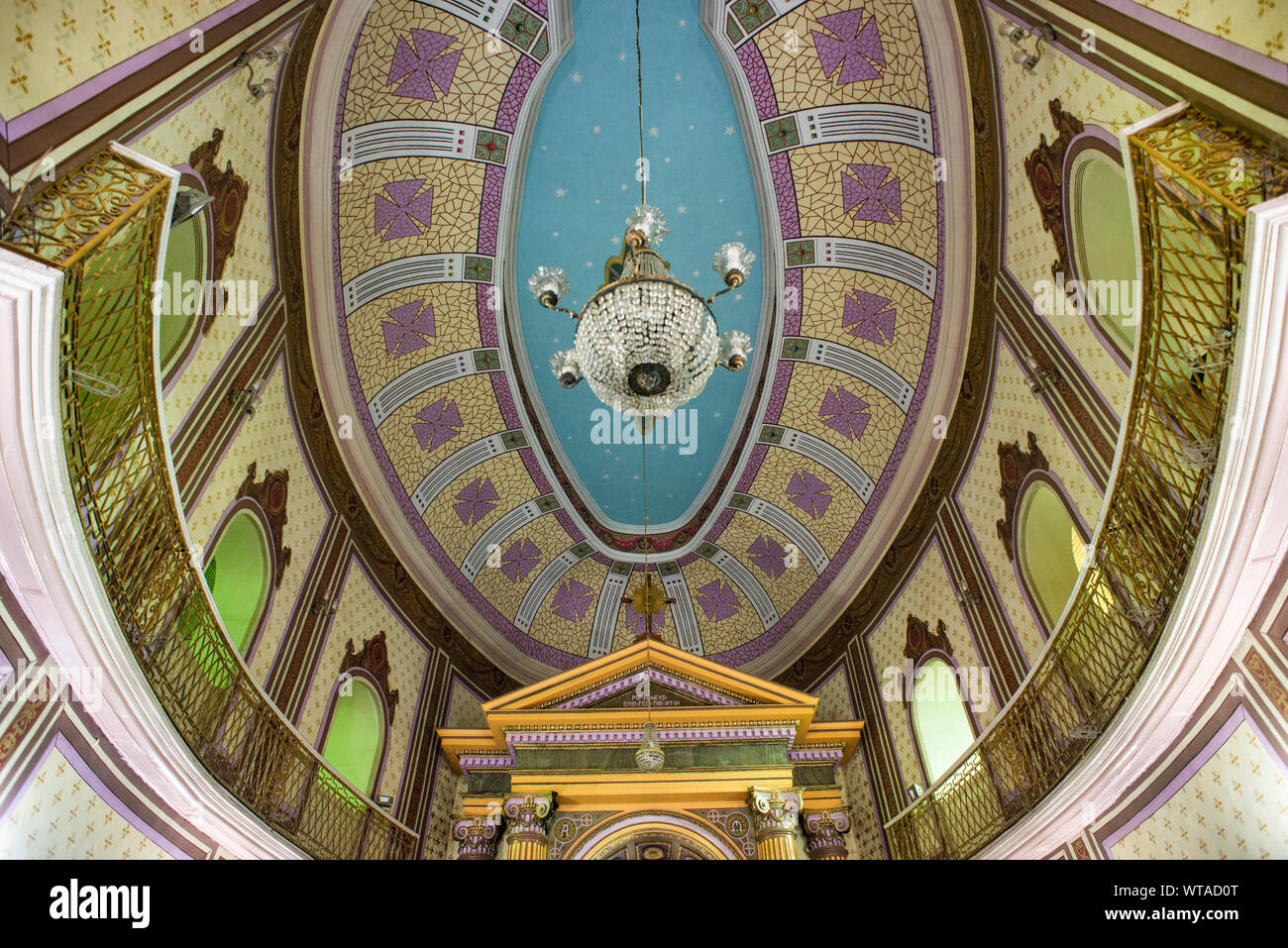 CatholicÂ´s church colorful roof Stock Photo - Alamy