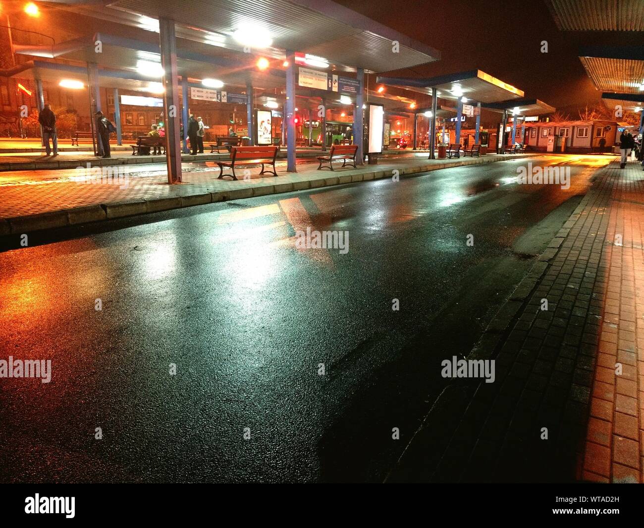 Bus Station At Night High Resolution Stock Photography and Images - Alamy