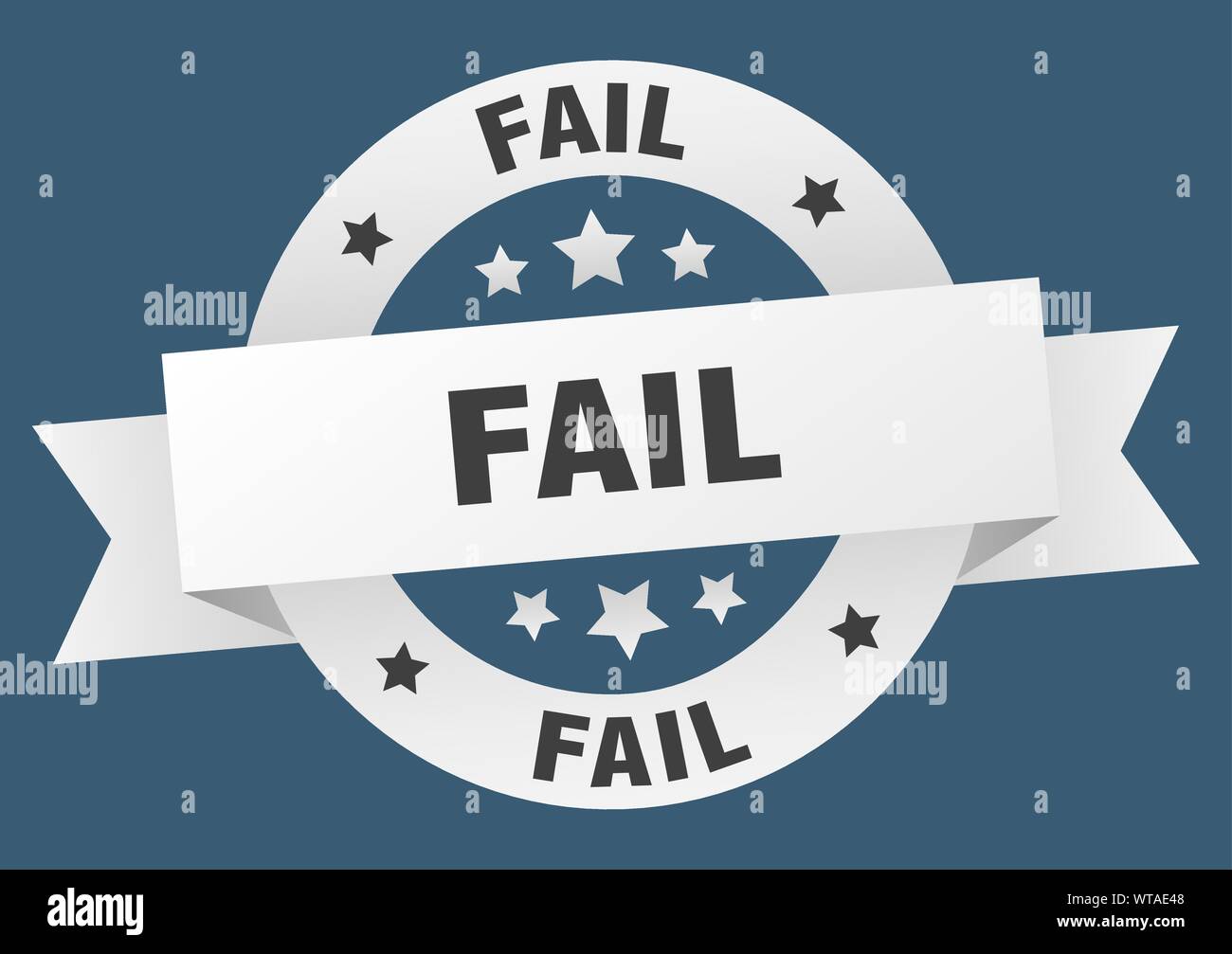 fail ribbon. fail round white sign. fail Stock Vector Image & Art - Alamy