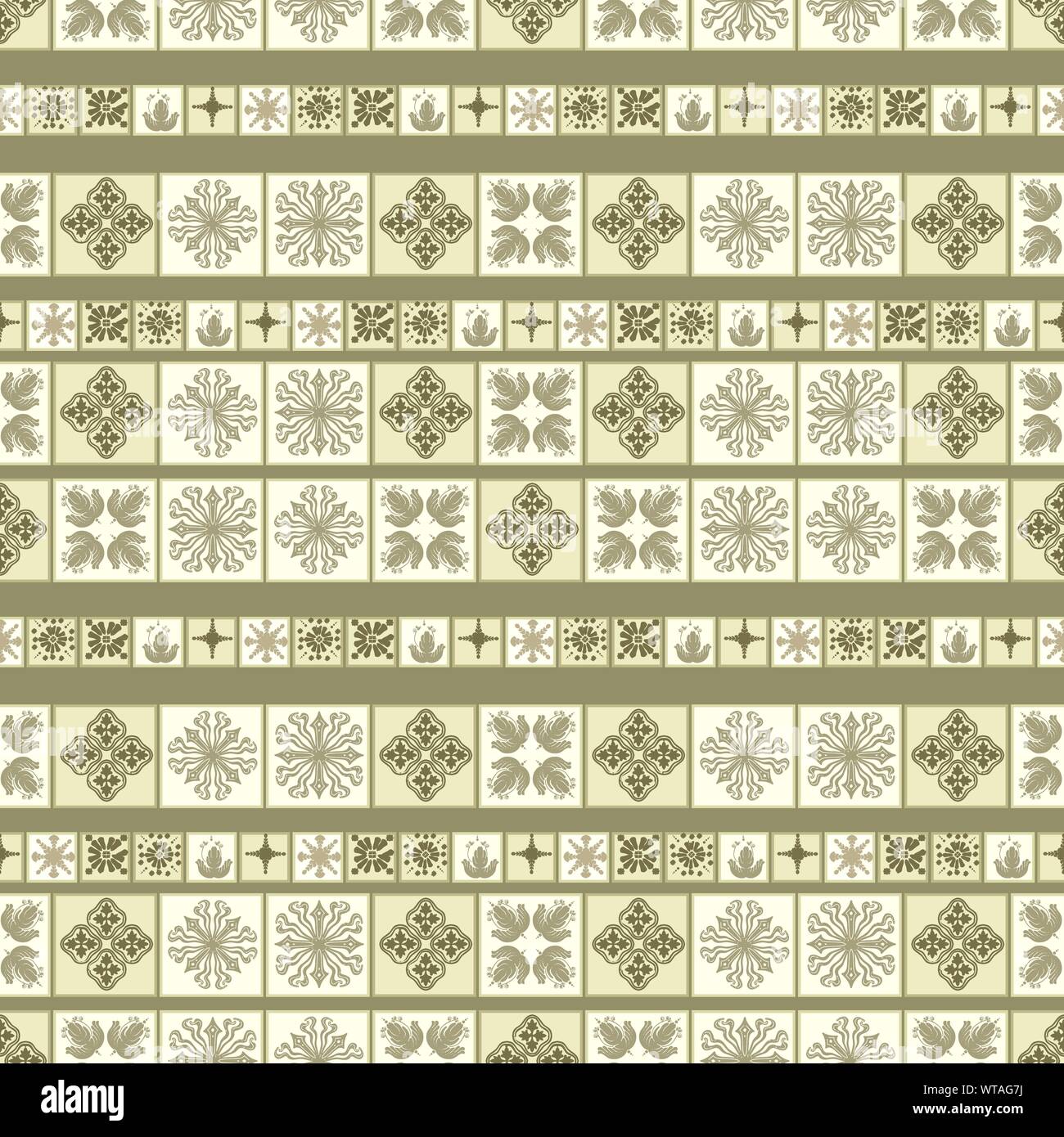 Vector ceramic tile pattern, abstract mosaic, seamless ornament Stock ...