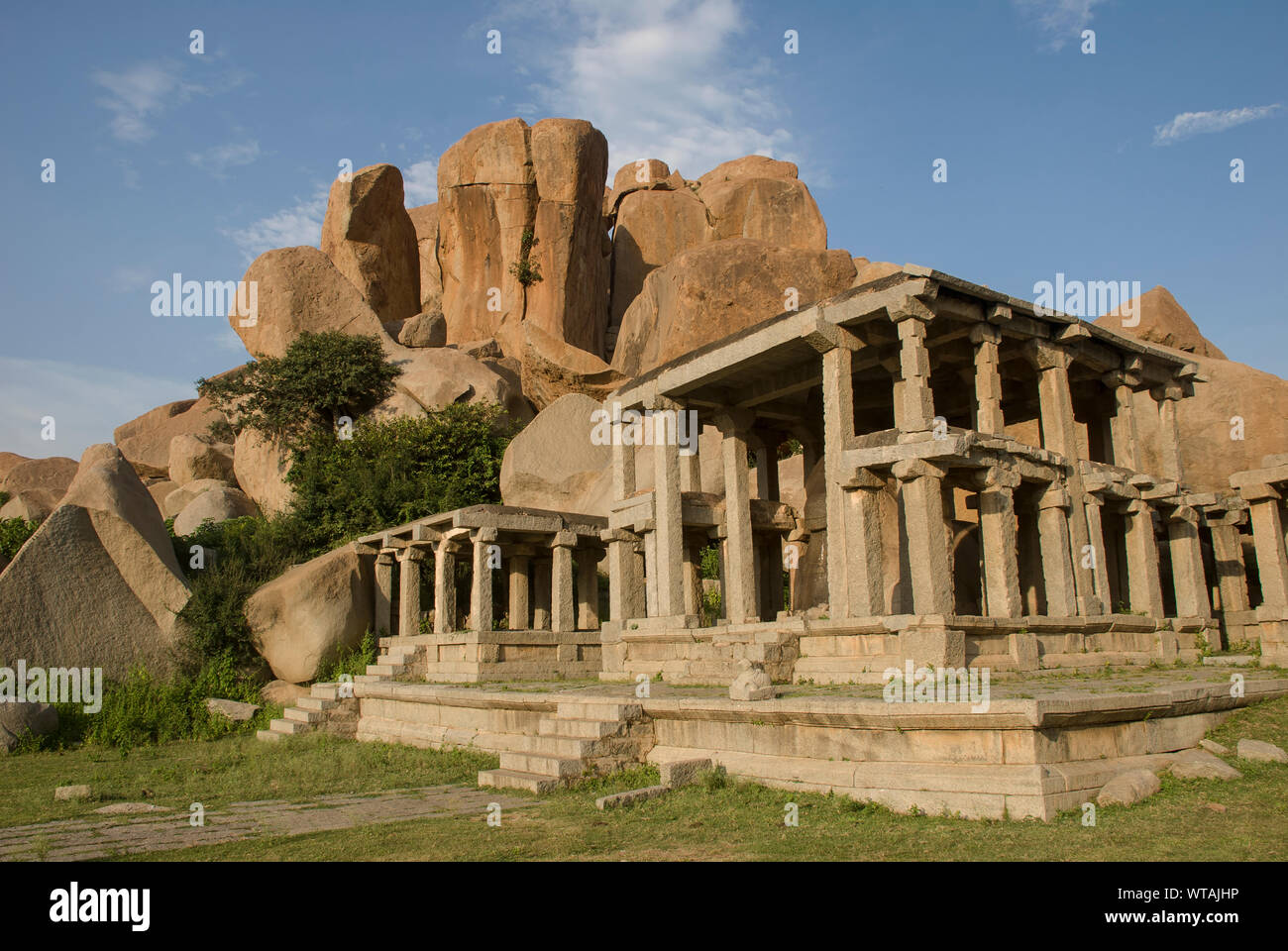 Ruins of Hampi, ancient capital of Vijayanagar empire Stock Photo - Alamy