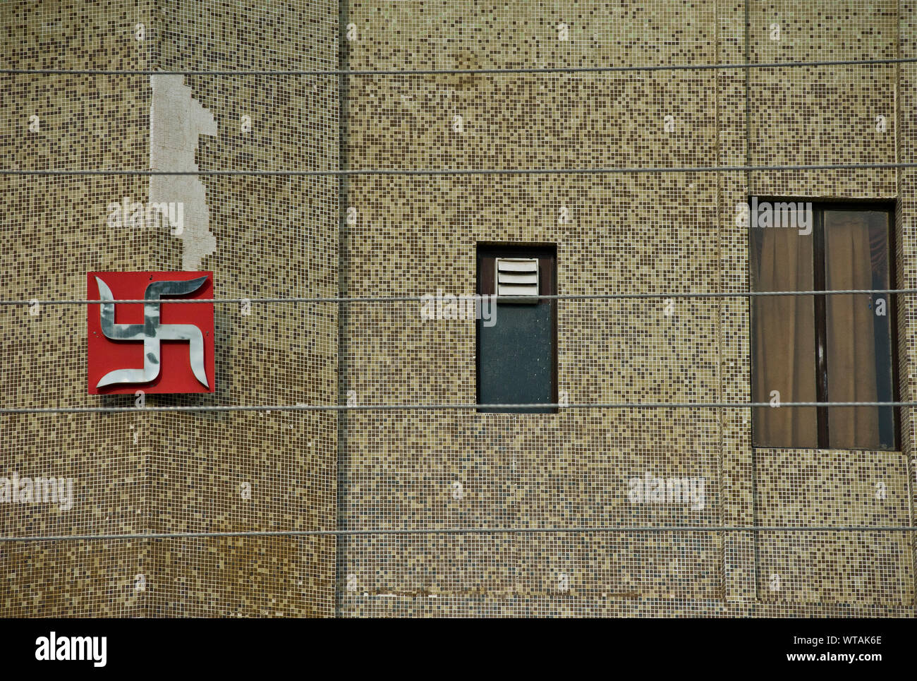 Swastika symbol in a residencial building wall Stock Photo - Alamy