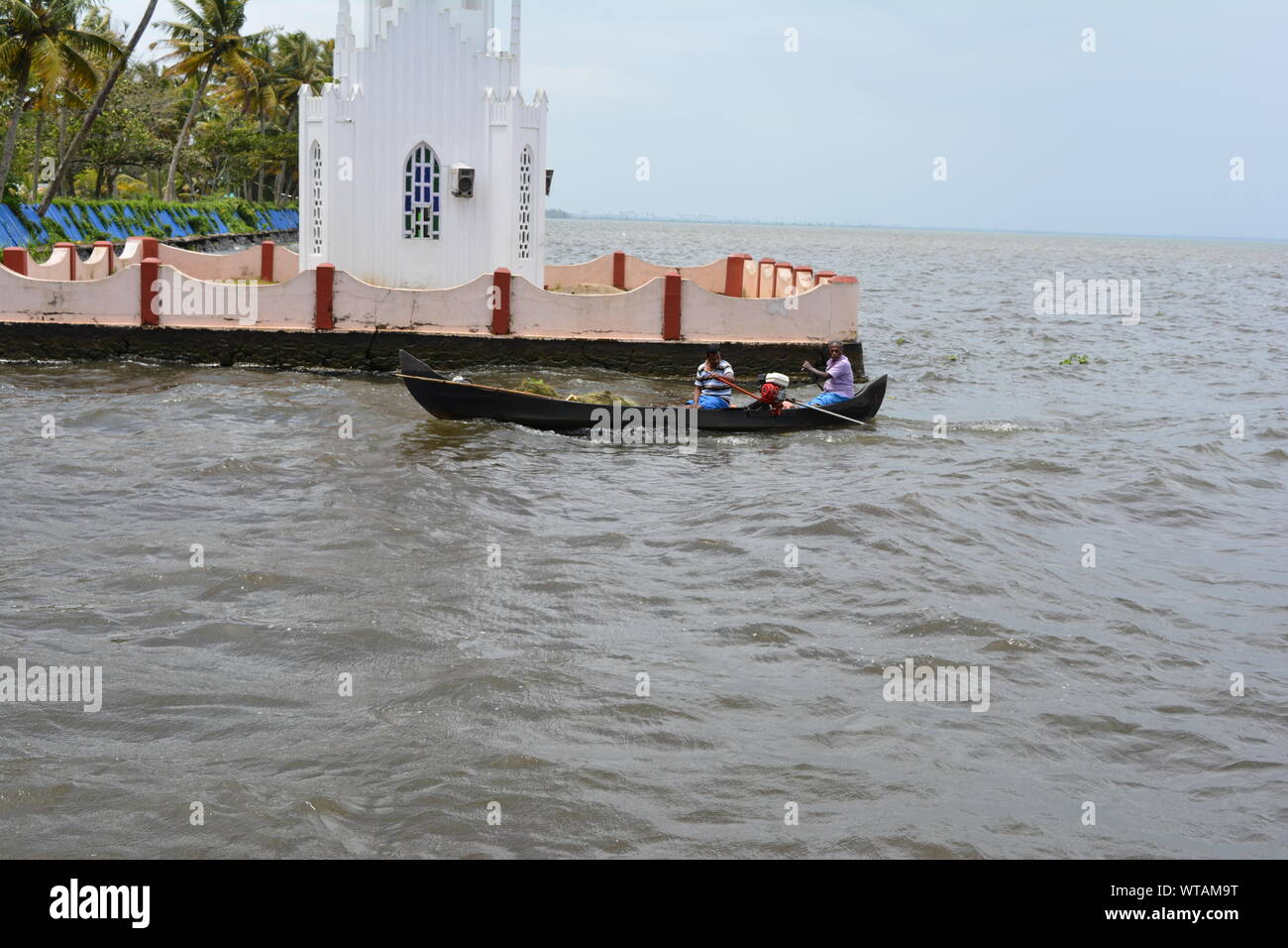 House boat view from Kerala India Stock Photo - Alamy