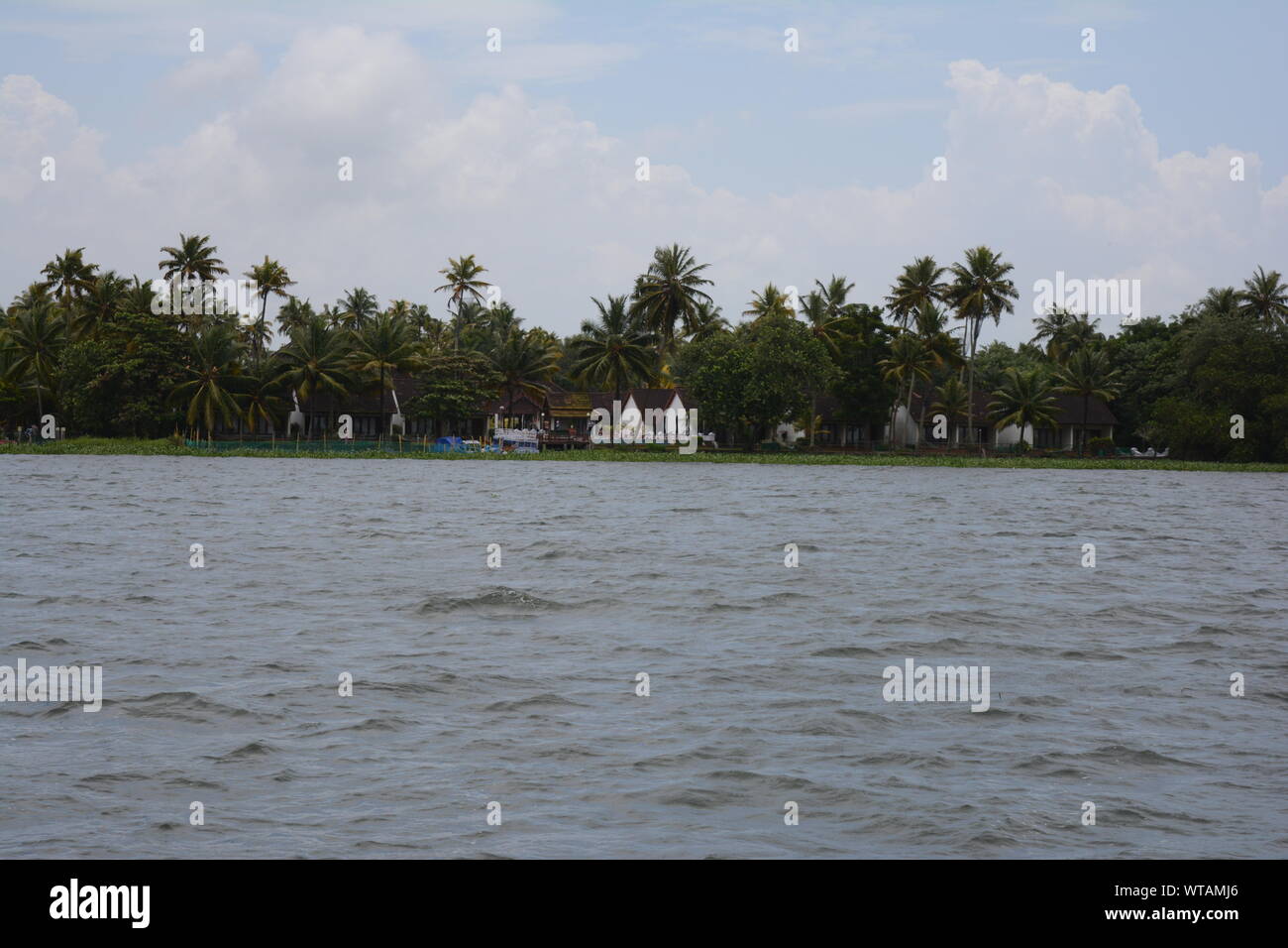 House boat view from Kerala India Stock Photo - Alamy