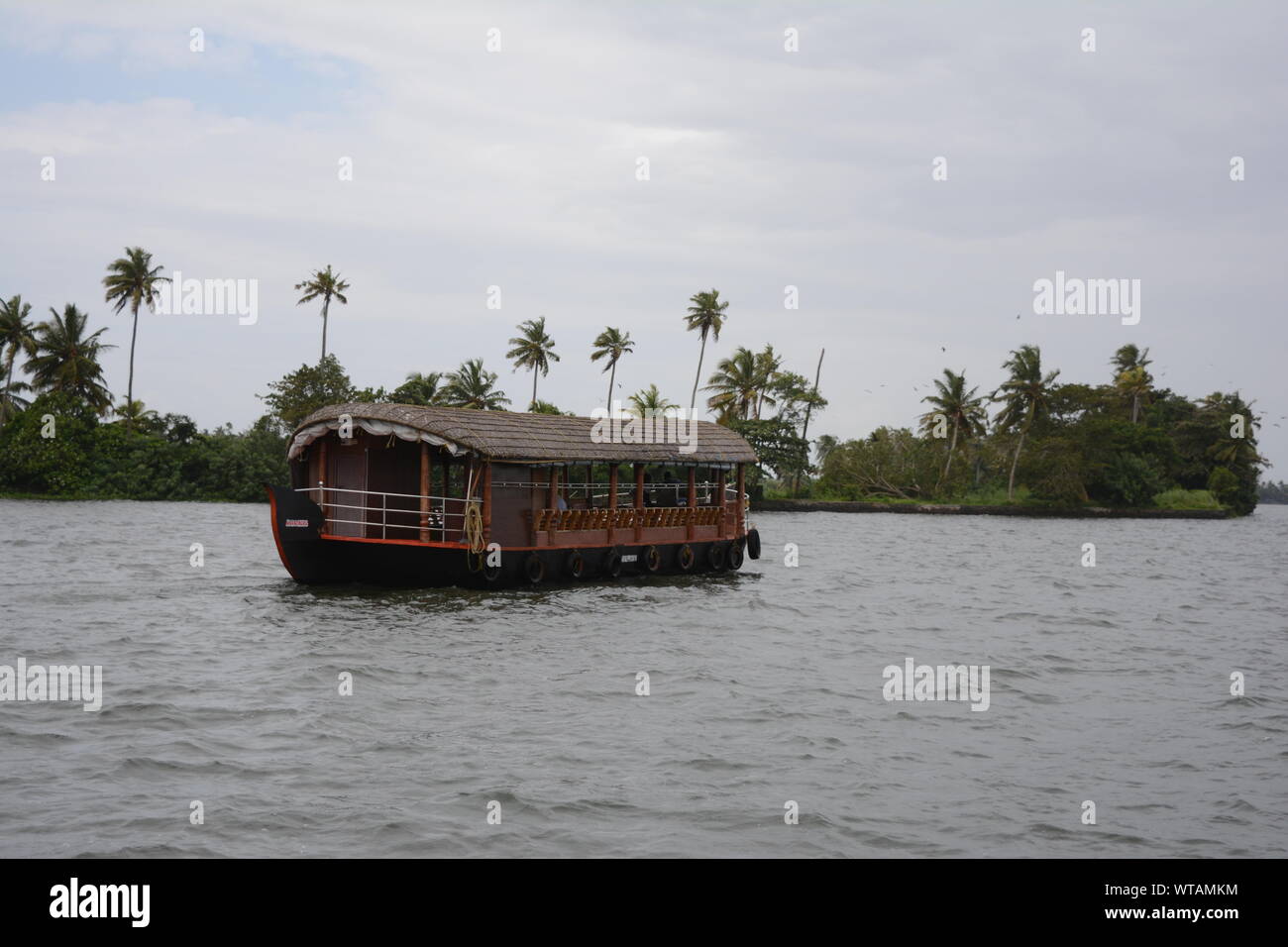 House boat view from Kerala India Stock Photo - Alamy
