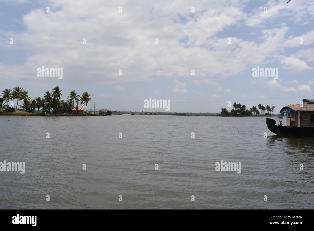 House boat view from Kerala India Stock Photo - Alamy