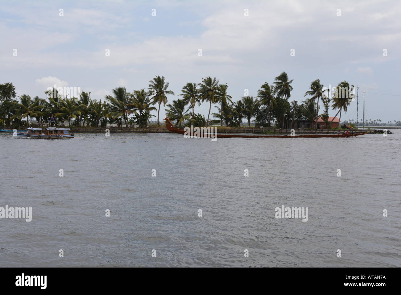 House boat view from Kerala India Stock Photo - Alamy