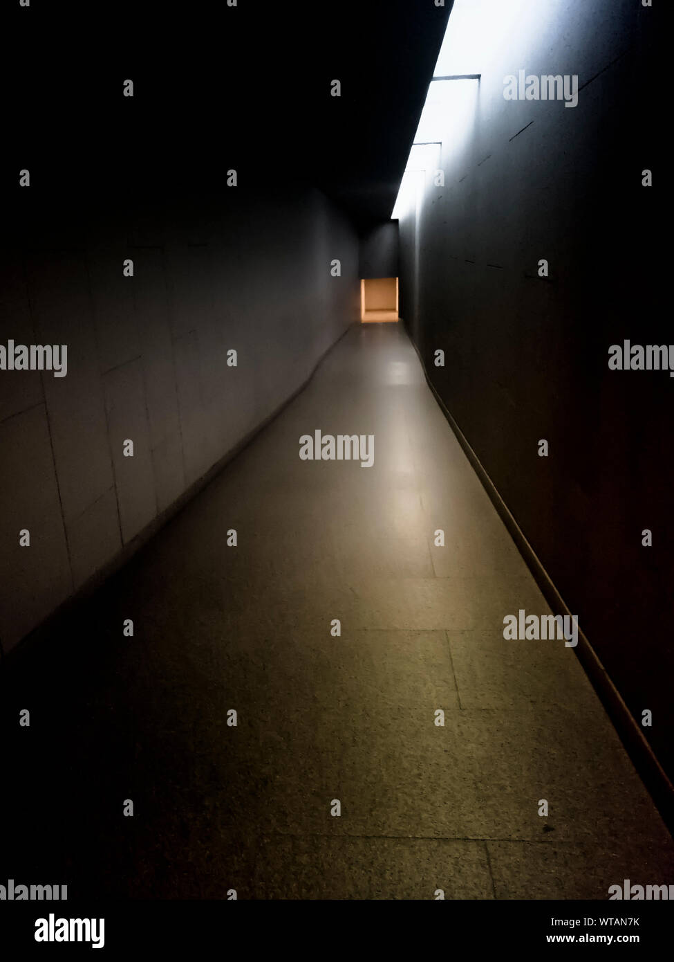 long corridor have light at the end inside buiding get natural light ...