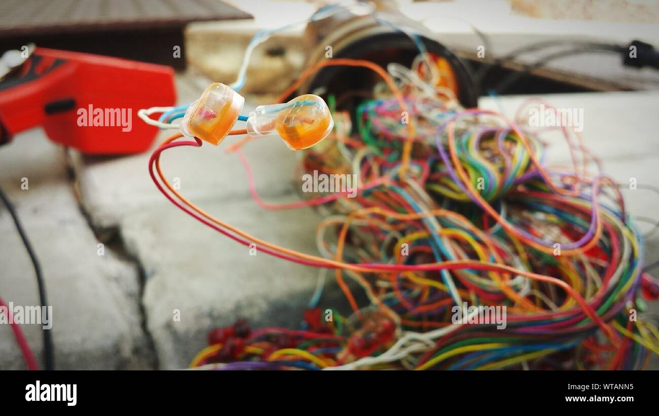 Tangled Wires On White High Resolution Stock Photography and Images - Alamy