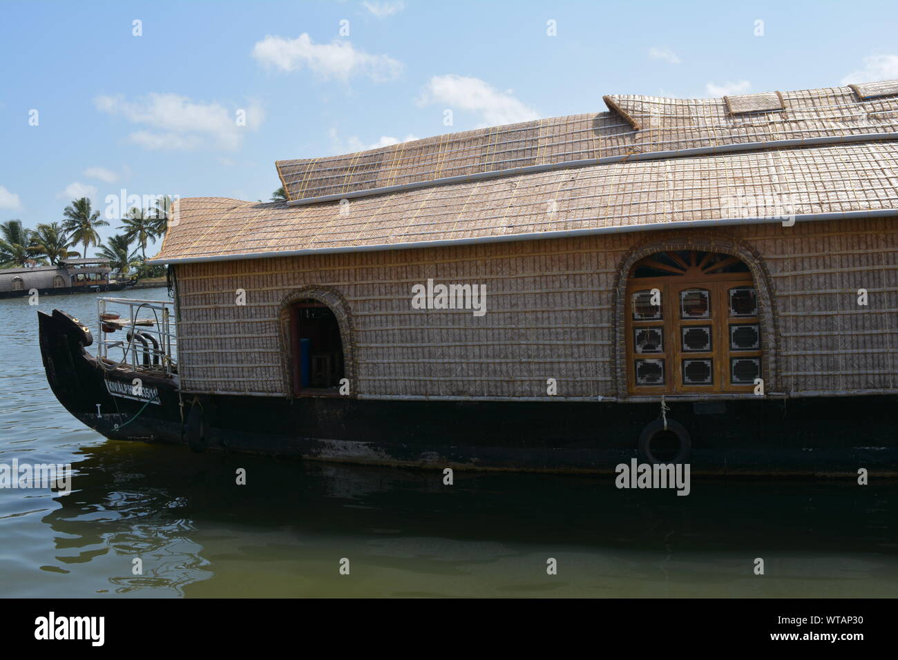 House boat view from Kerala India Stock Photo - Alamy