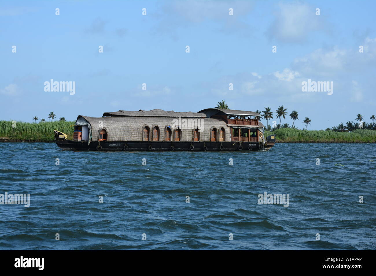 House boat view from Kerala India Stock Photo - Alamy