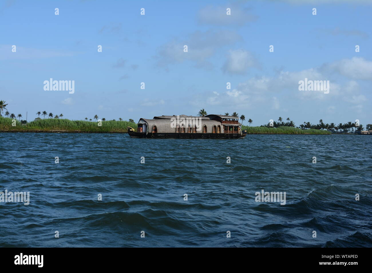 House boat view from Kerala India Stock Photo - Alamy