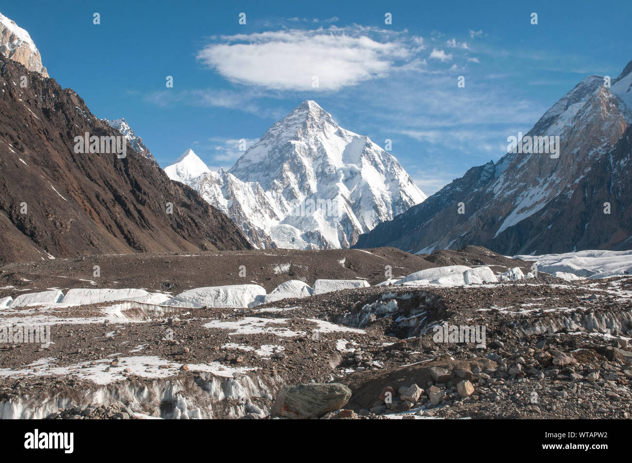 The view of K2 from Concordia Stock Photo - Alamy