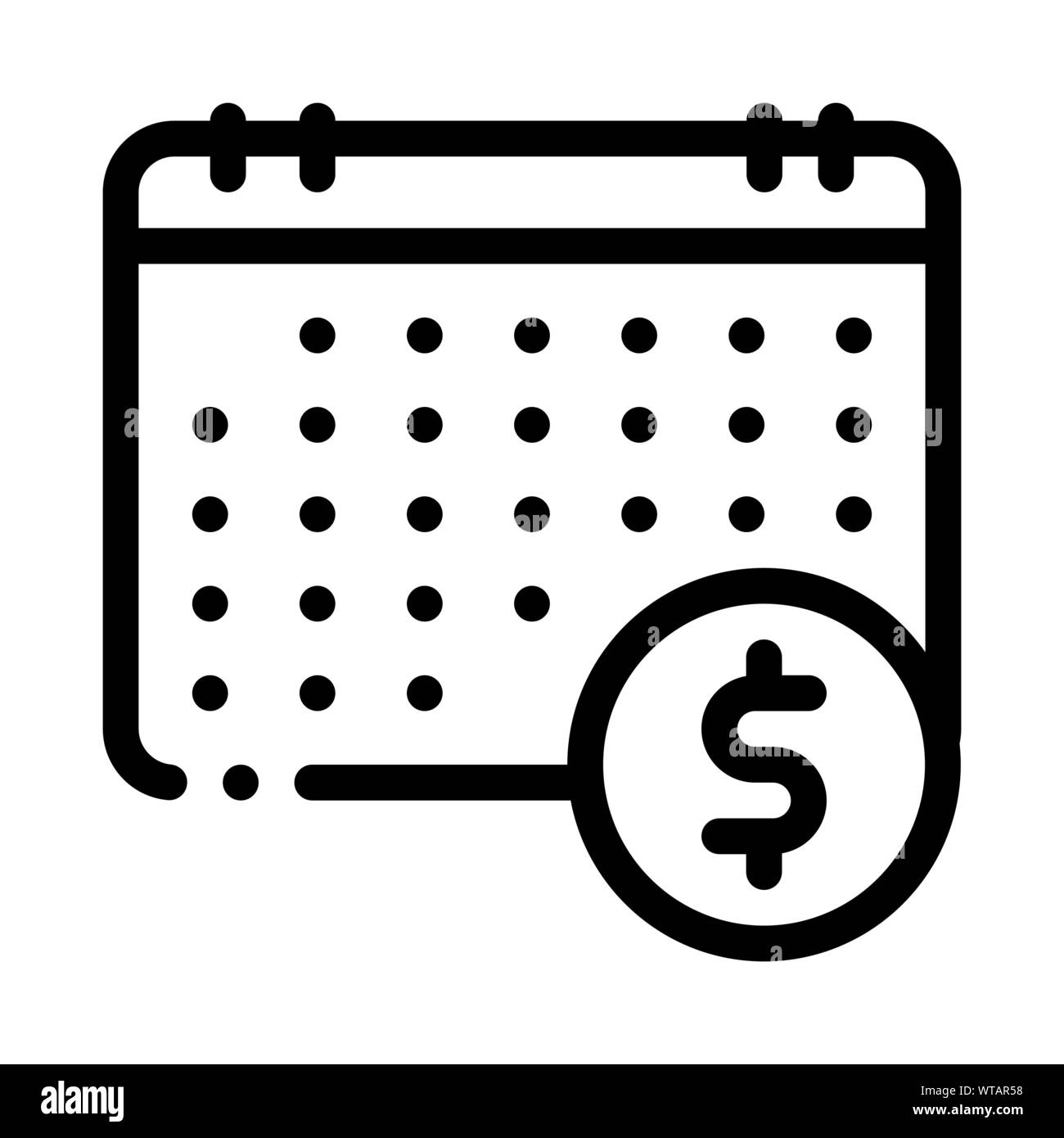 Financial Calendar And Dollar Coin Vector Icon Stock Vector Image & Art ...