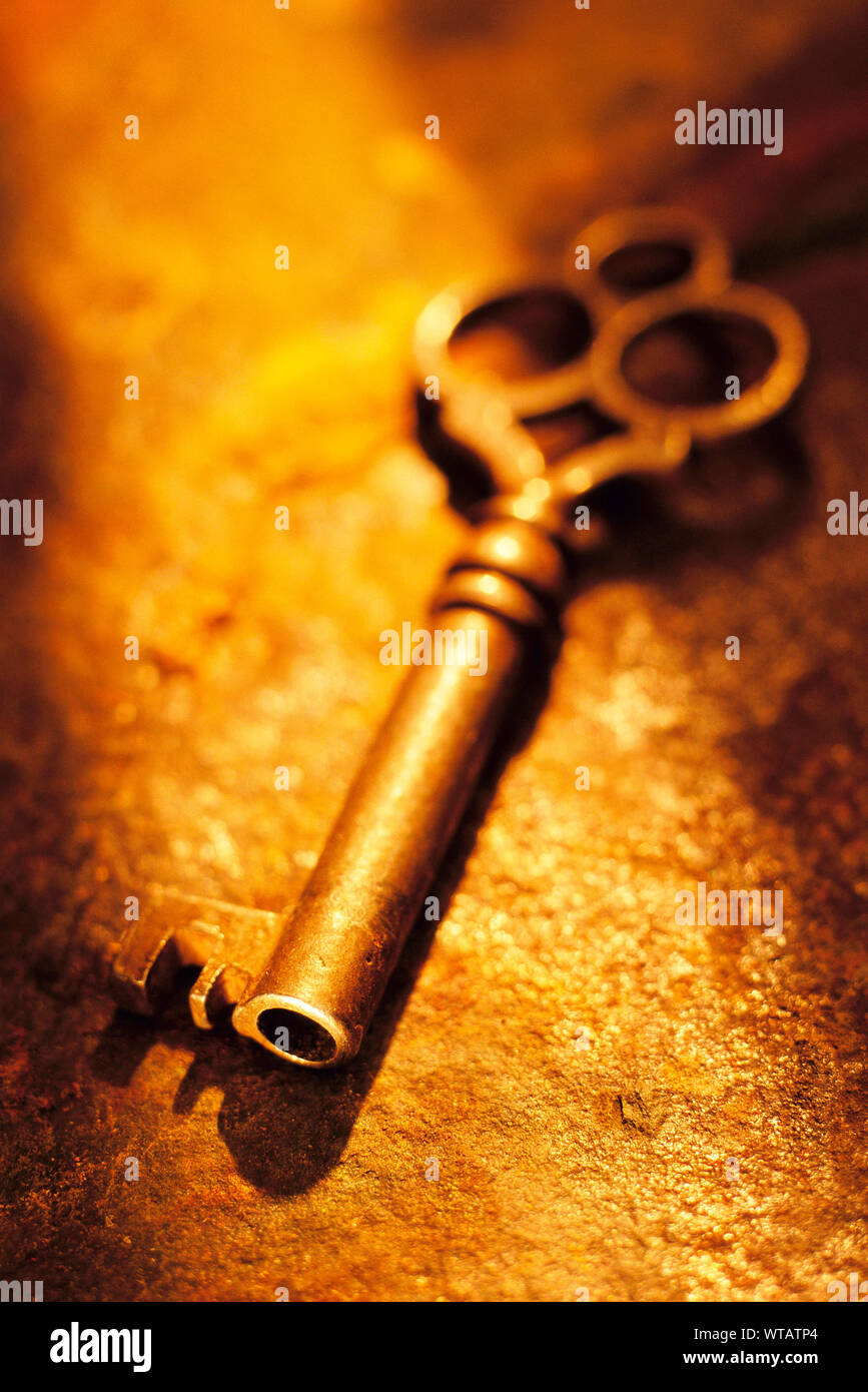 Old Fashioned Key Stock Photo - Alamy