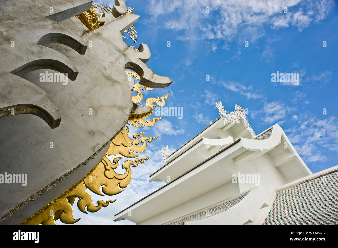 Detail of the dazzling White Temple Stock Photo - Alamy