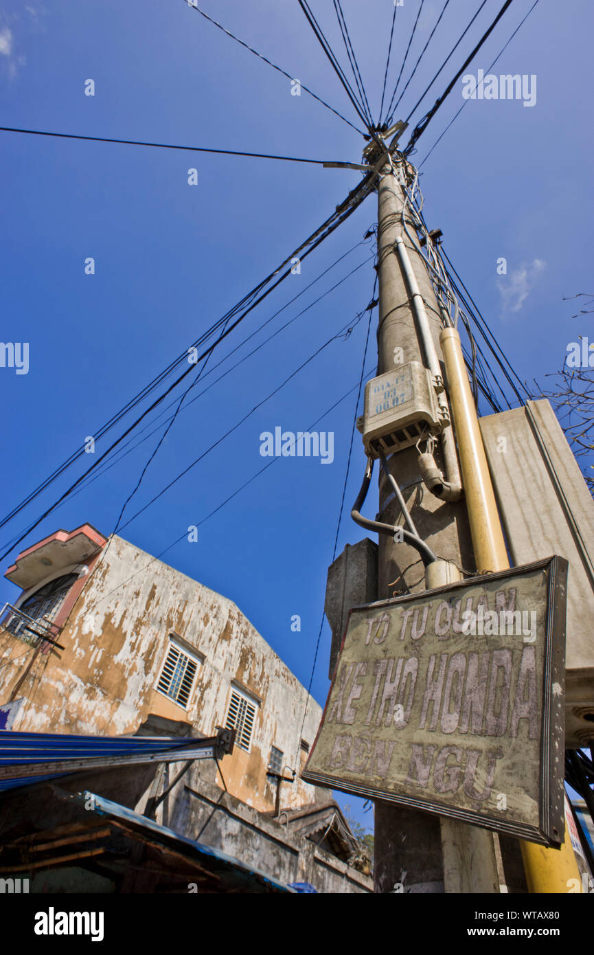A light post in the street corner Stock Photo - Alamy