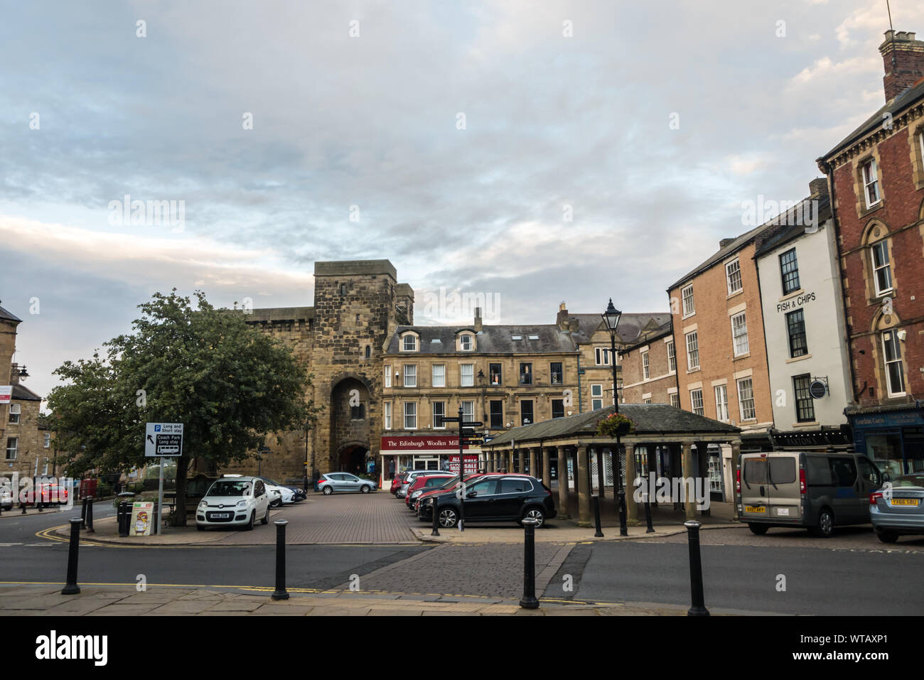 Hexham Market Square at Hexham, Northumberland Stock Photo - Alamy