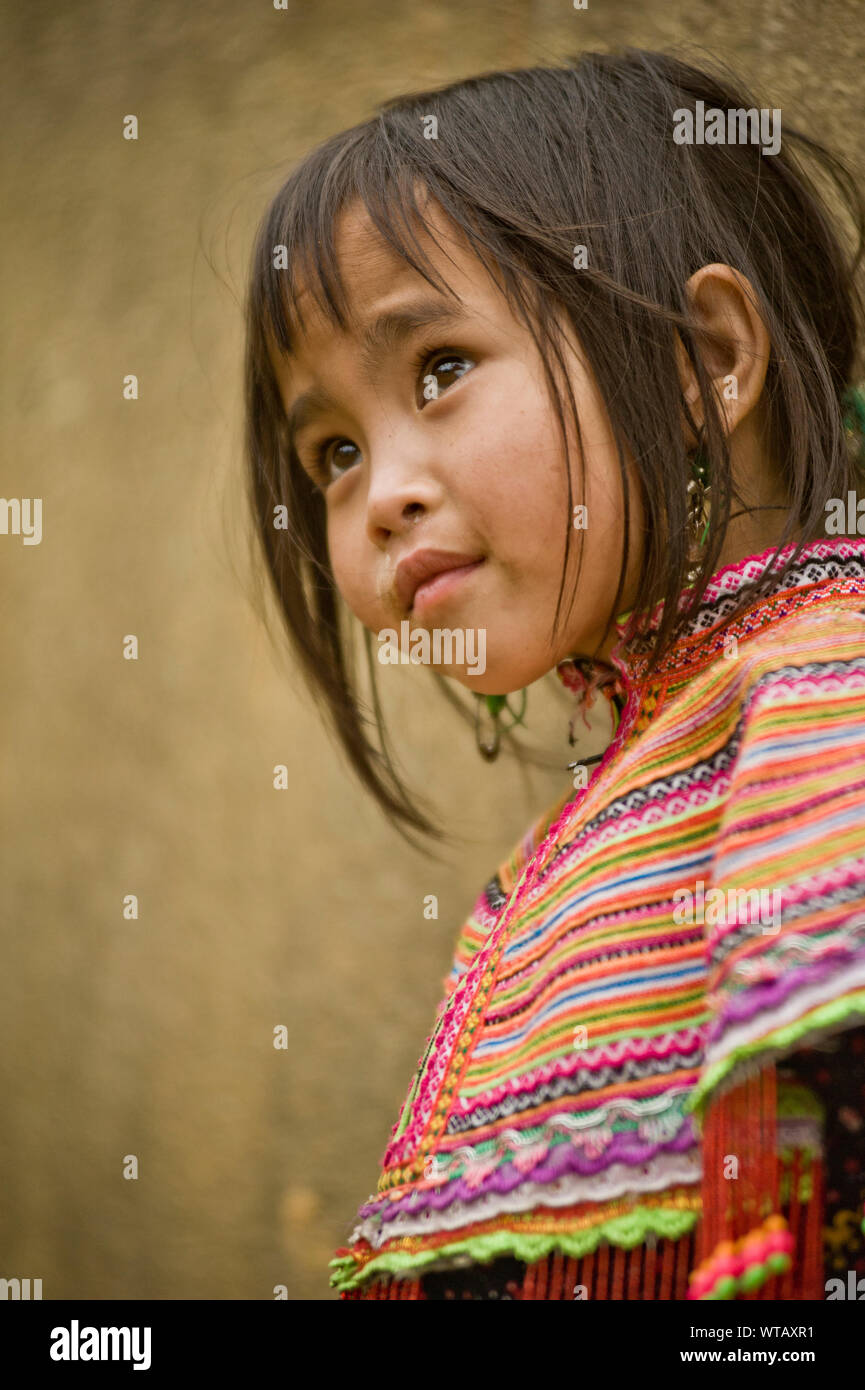 Portrait of a beautiful little Hmong girl Stock Photo - Alamy
