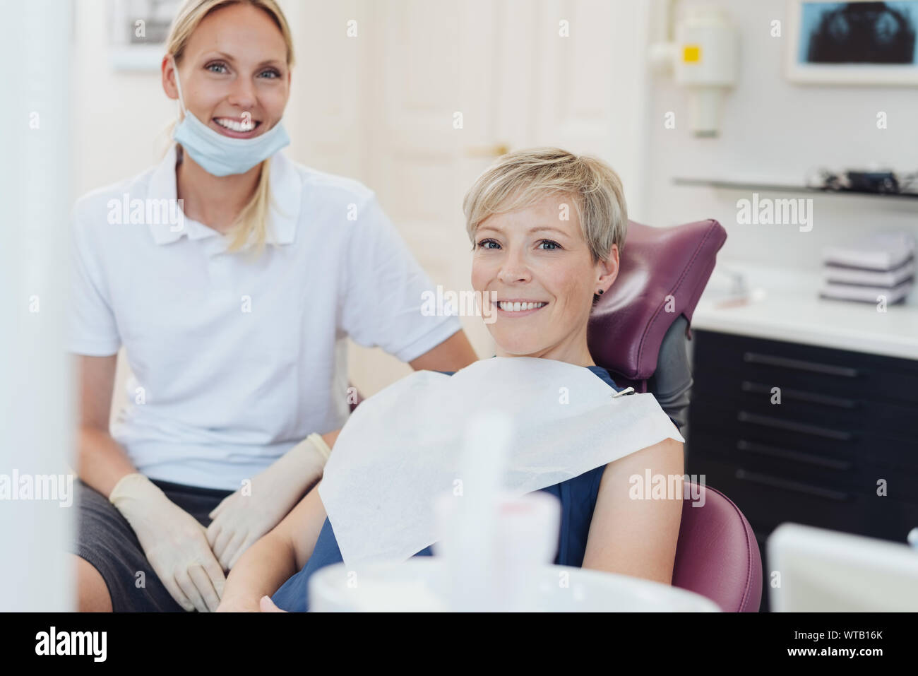Happy female patient hi-res stock photography and images - Alamy