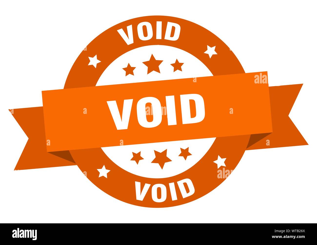 void ribbon. void round orange sign. void Stock Vector Image & Art - Alamy