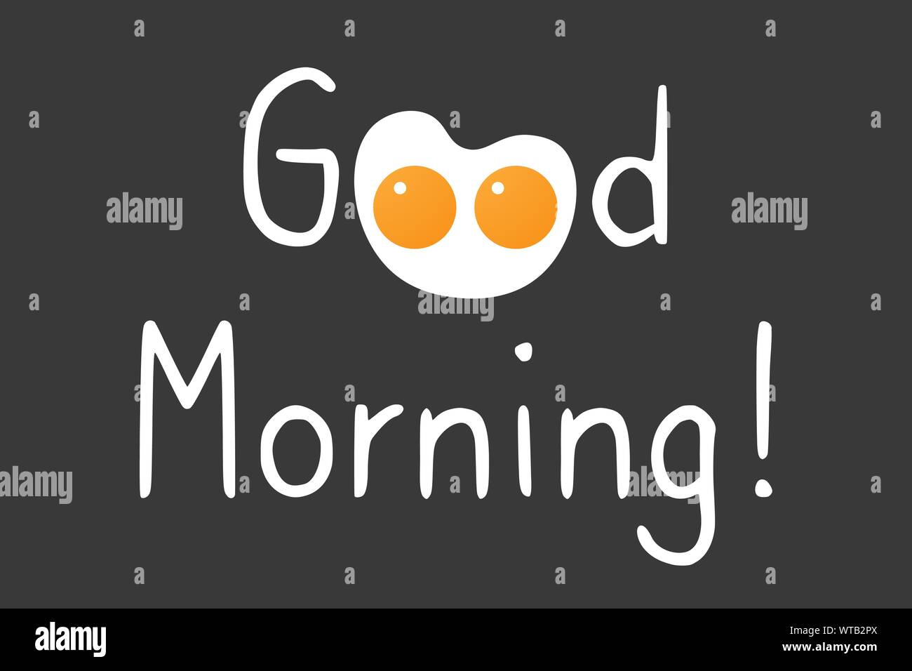 Frying pan with greeting words - Good Morning Stock Vector Image & Art ...