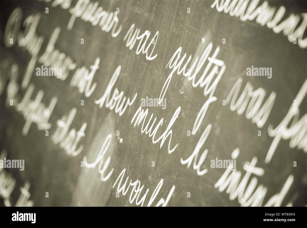 Writing on a School Blackboard Stock Photo - Alamy