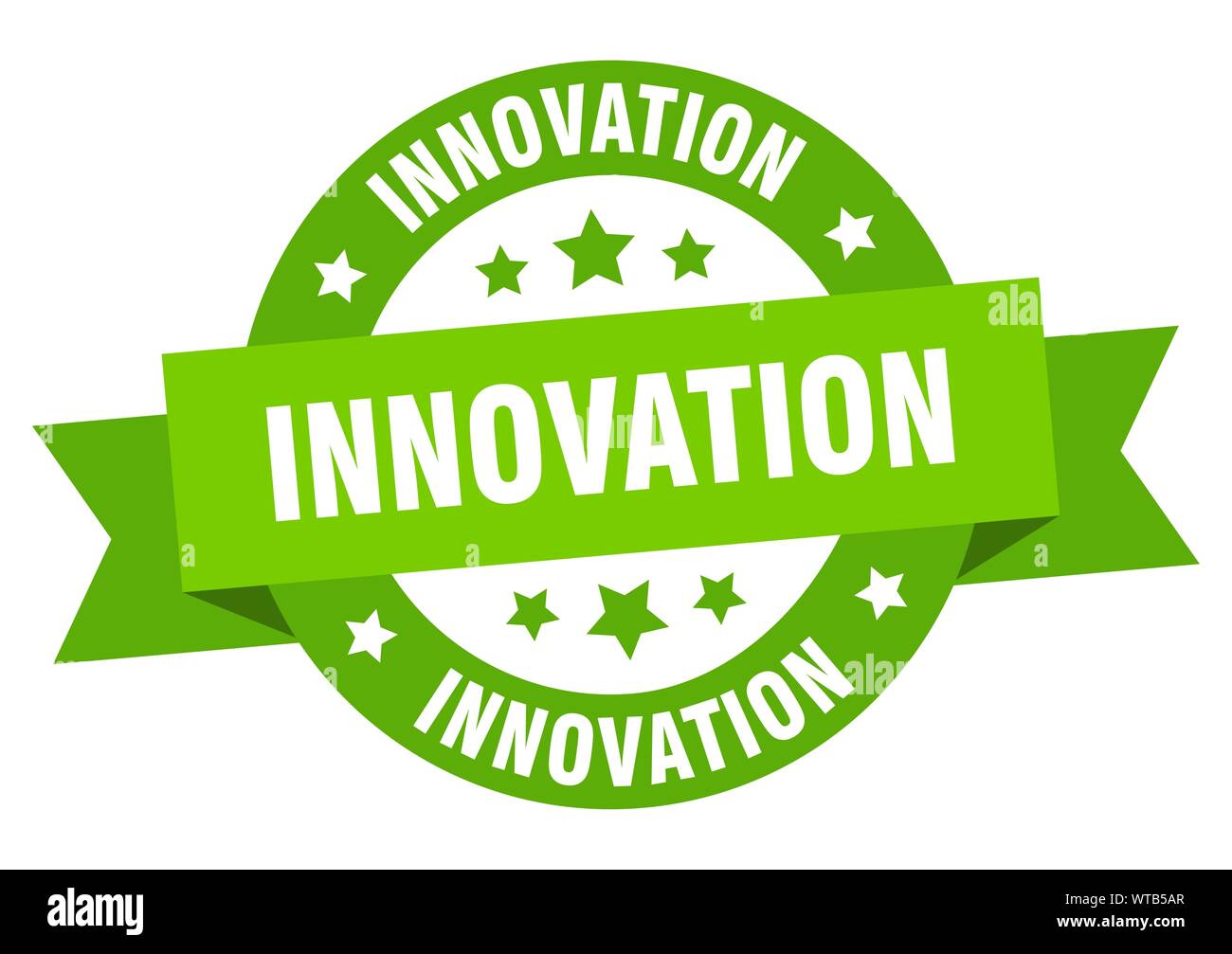 innovation ribbon. innovation round green sign. innovation Stock Vector ...