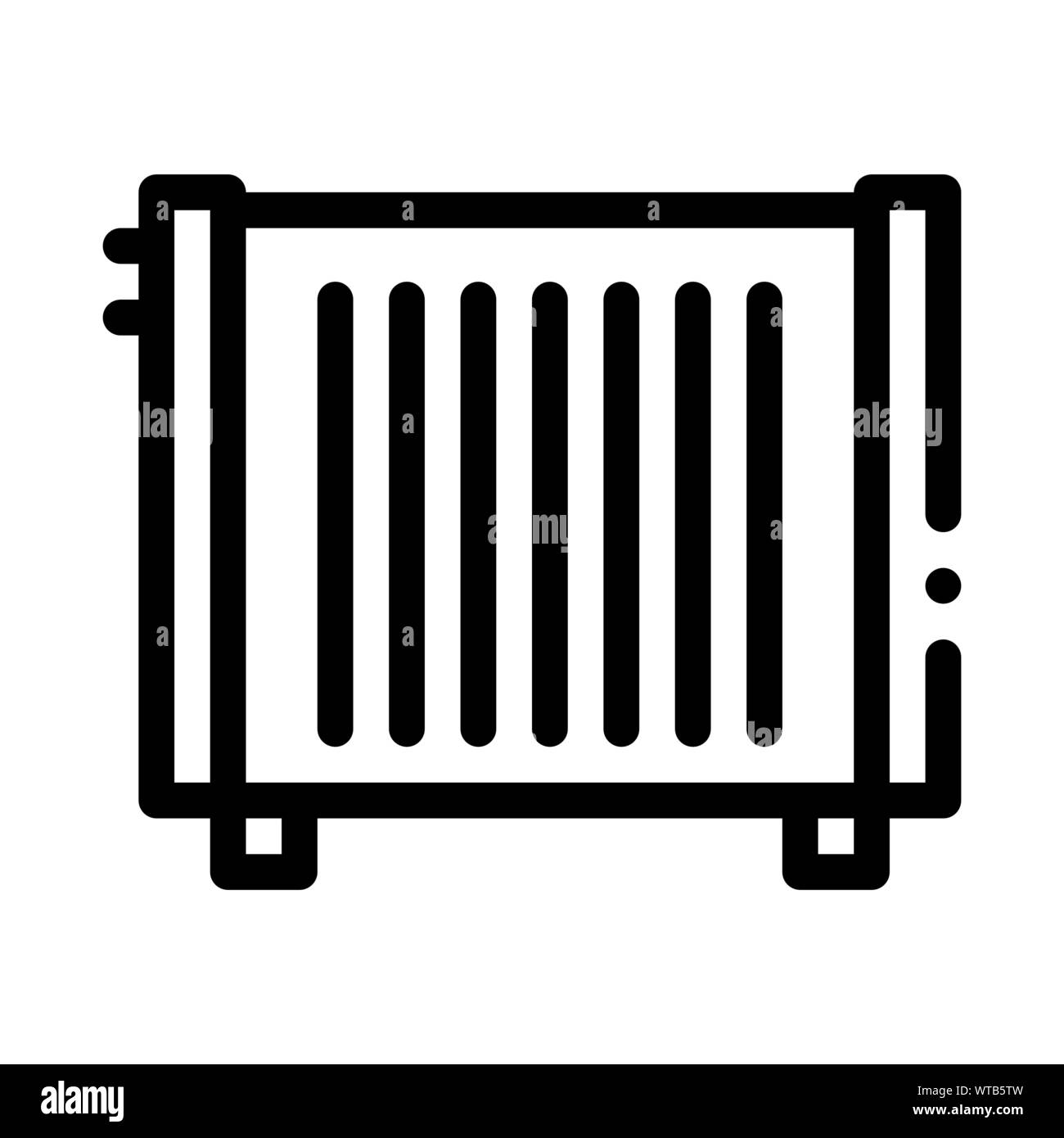 Home Water Radiator Heating Equipment Vector Icon Stock Vector Image ...