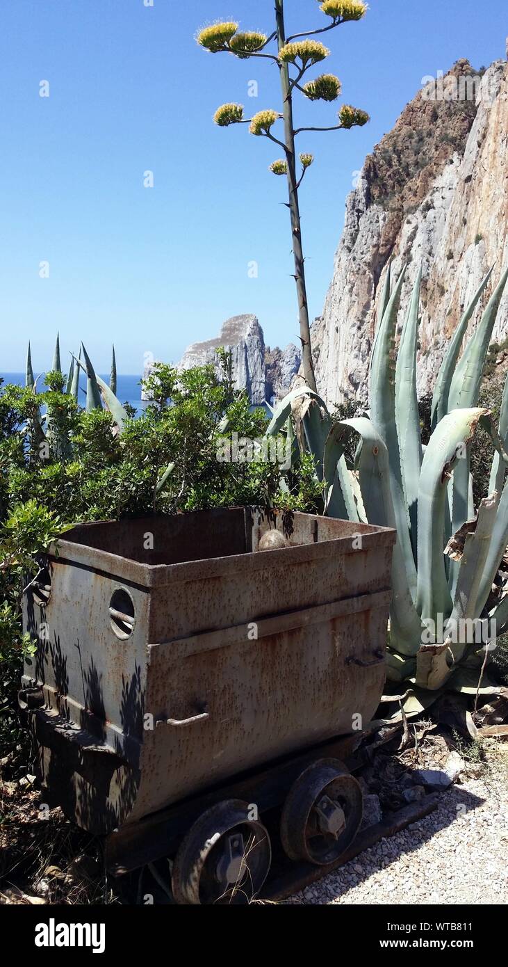 at the entrance to the mine in Sardinia Stock Photo - Alamy