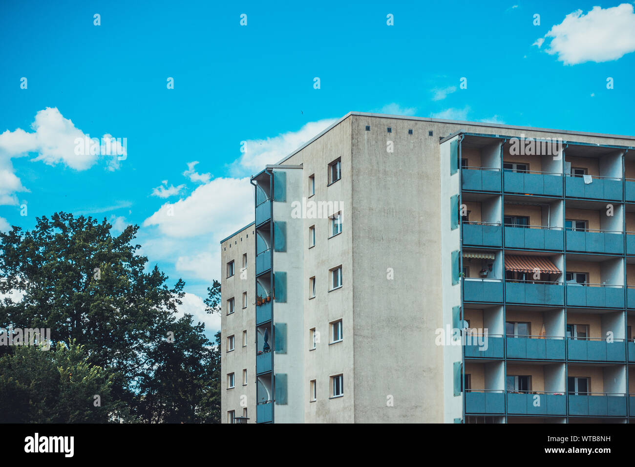 apartment building in east block style Stock Photo - Alamy