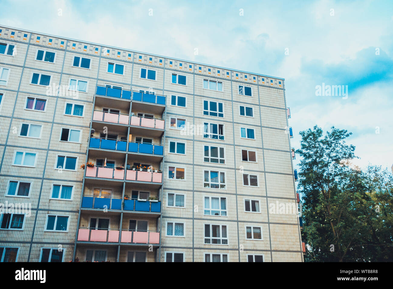 plattenbau building at east berlin, germany Stock Photo - Alamy
