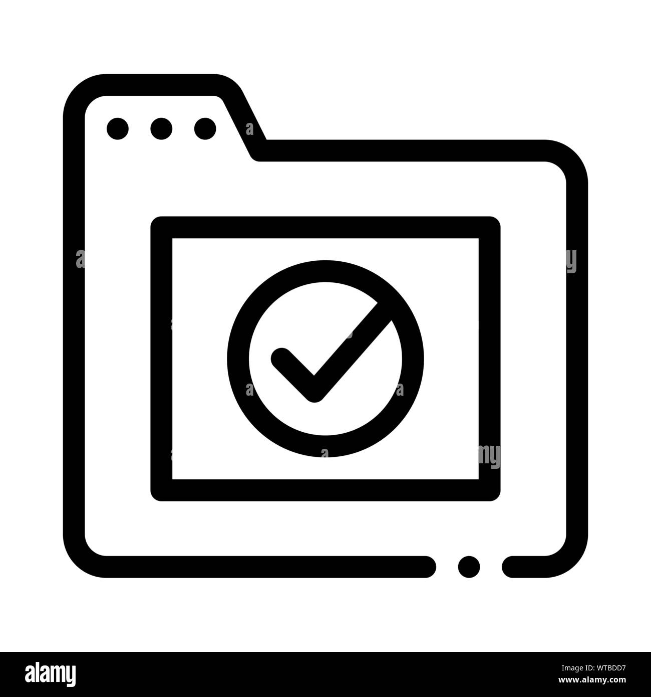 Black folder icon checkmark hi-res stock photography and images - Alamy