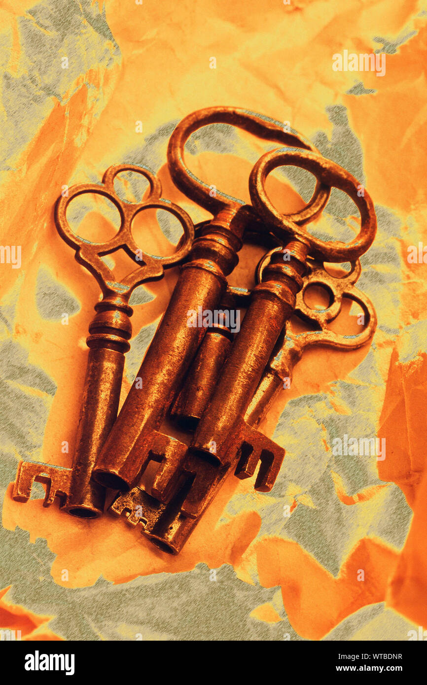 Old Keys (Computer Enhanced Stock Photo - Alamy