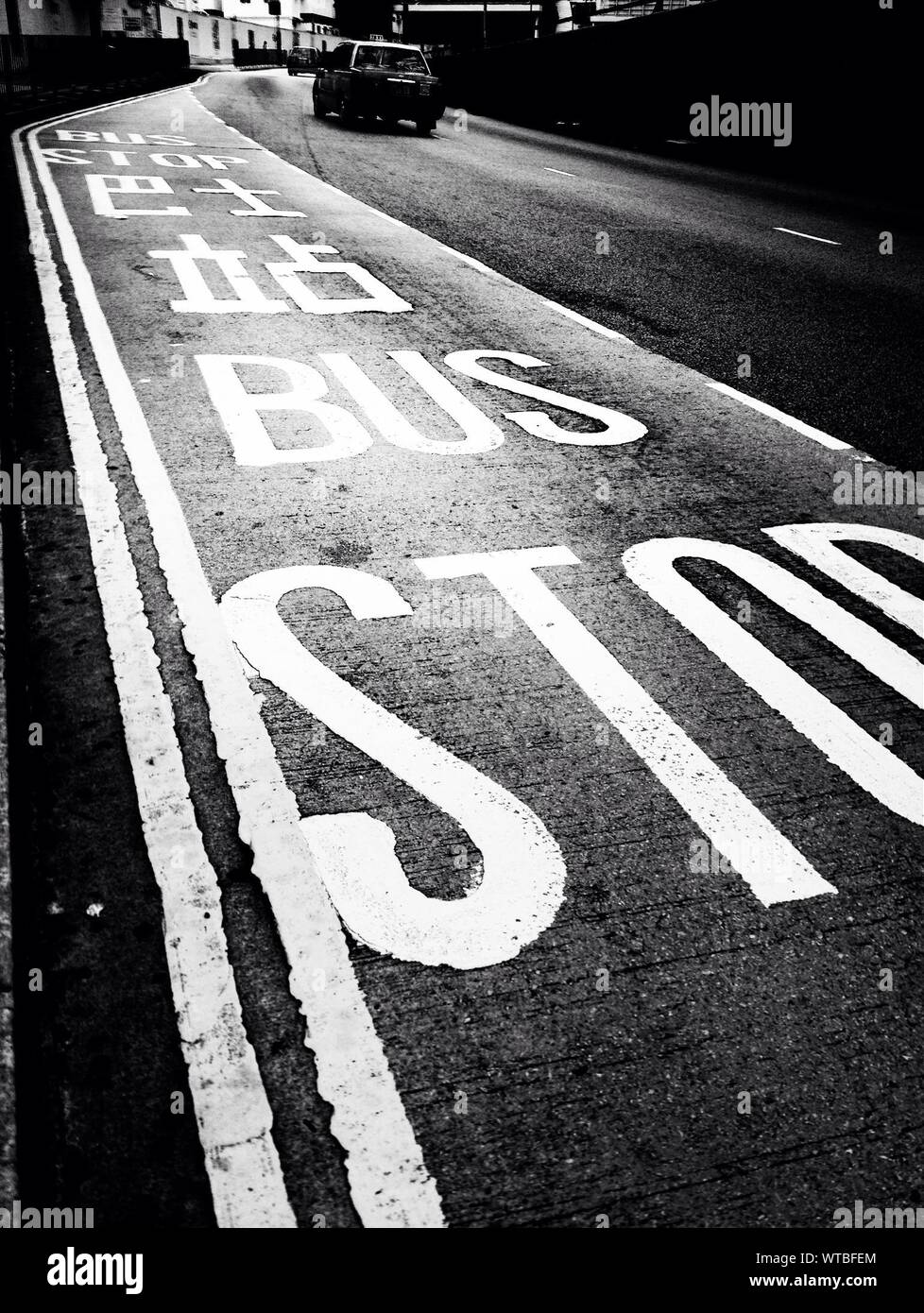 Empty Street Bus Stop High Resolution Stock Photography and Images - Alamy