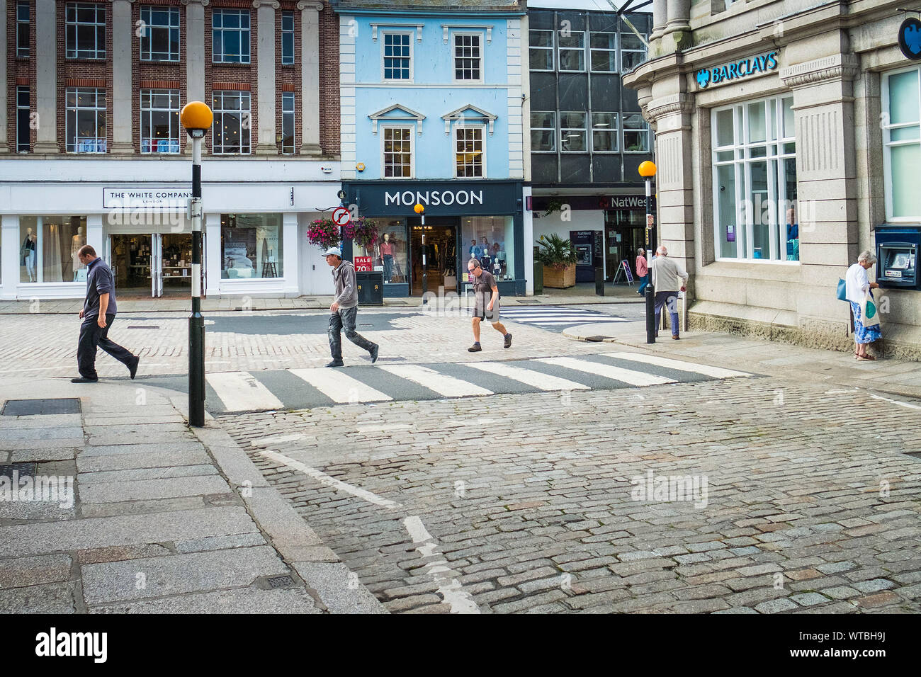 A general street scene at the junction of King Street and Boscawen ...