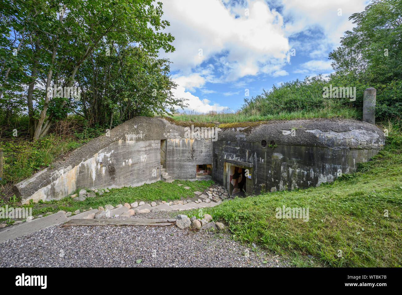 Entrances to bunkers at Bangsbo Fort Bunkermuseum Stock Photo - Alamy