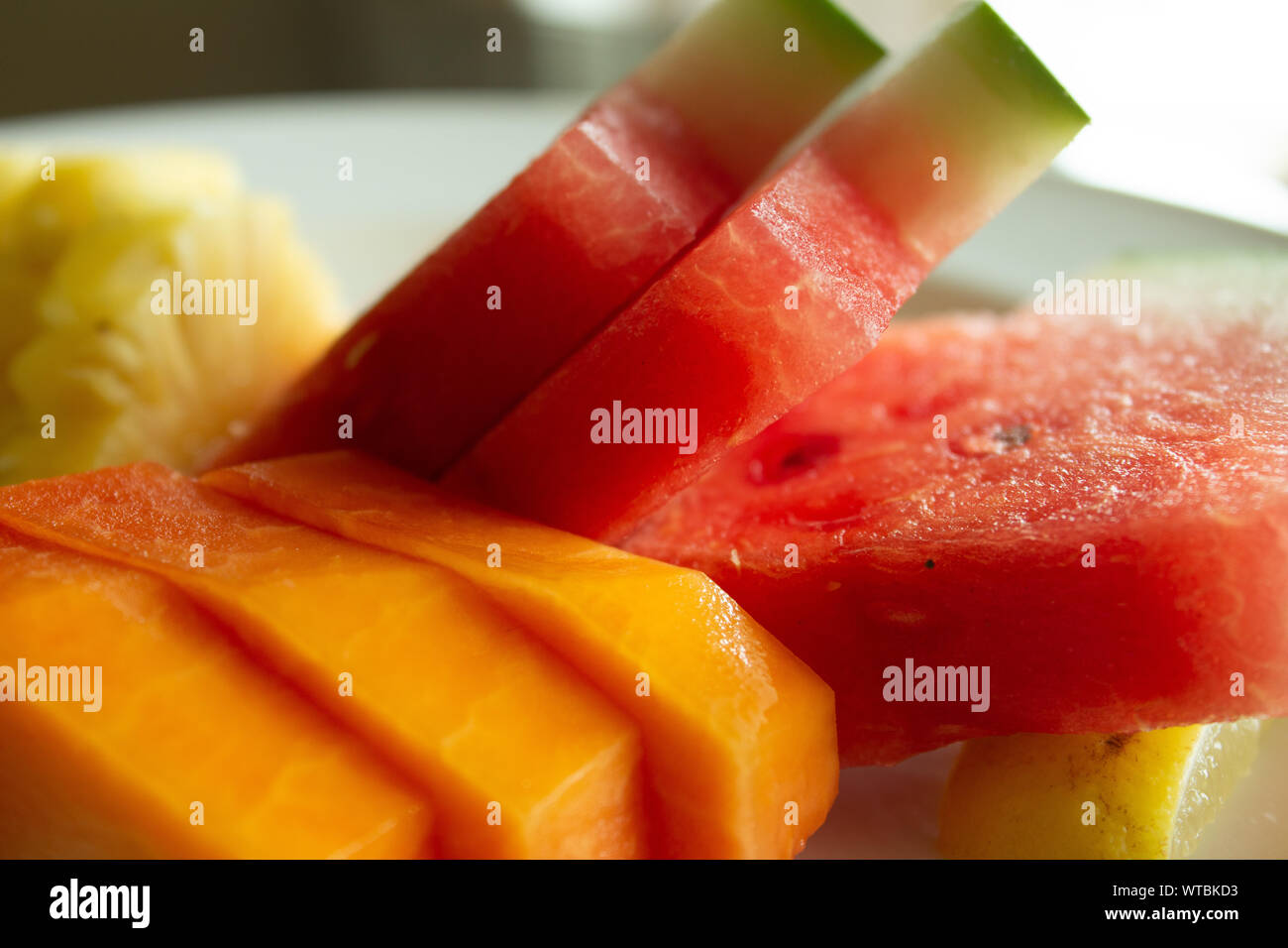 Papaya pineapple watermelon with hi-res stock photography and images ...