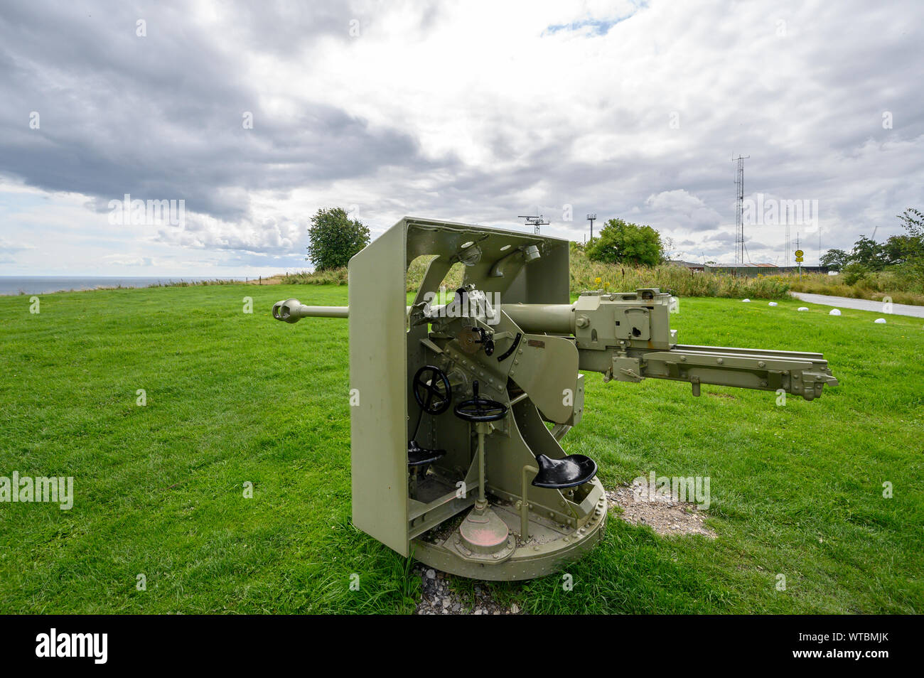Coastal Defence Guns at Bangsbo Fort Bunkermuseum Stock Photo - Alamy