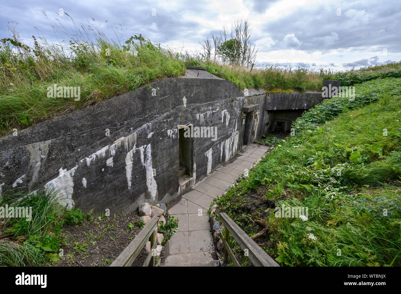 Entrances to bunkers at Bangsbo Fort Bunkermuseum Stock Photo - Alamy