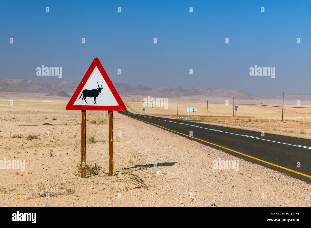 Namibian road sign hi-res stock photography and images - Alamy