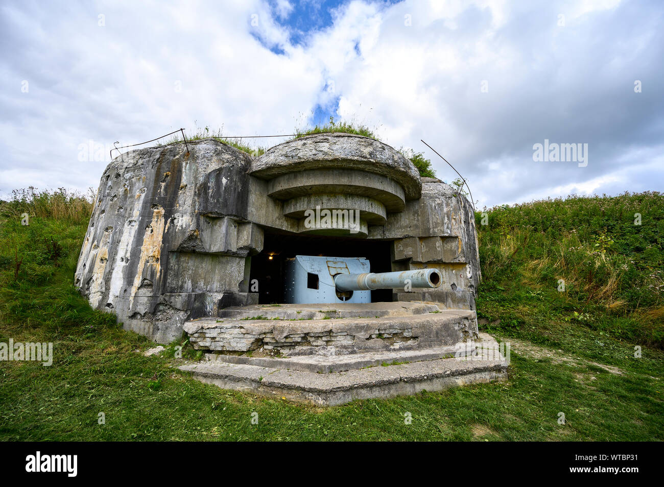 Gun emplacement at Bangsbo Fort Bunkermuseum Stock Photo - Alamy
