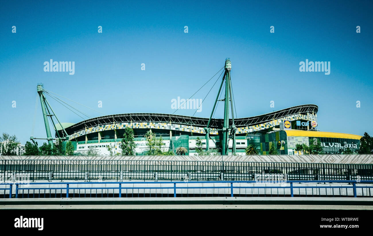Lisbon, Portugal - Sept 11, 2019: Exterior view of Estadio Jose ...