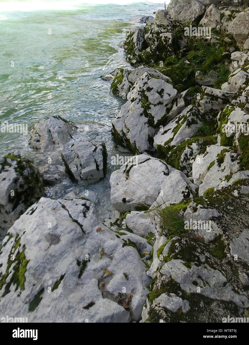 Rock Formations On Cliff Stock Photo - Alamy