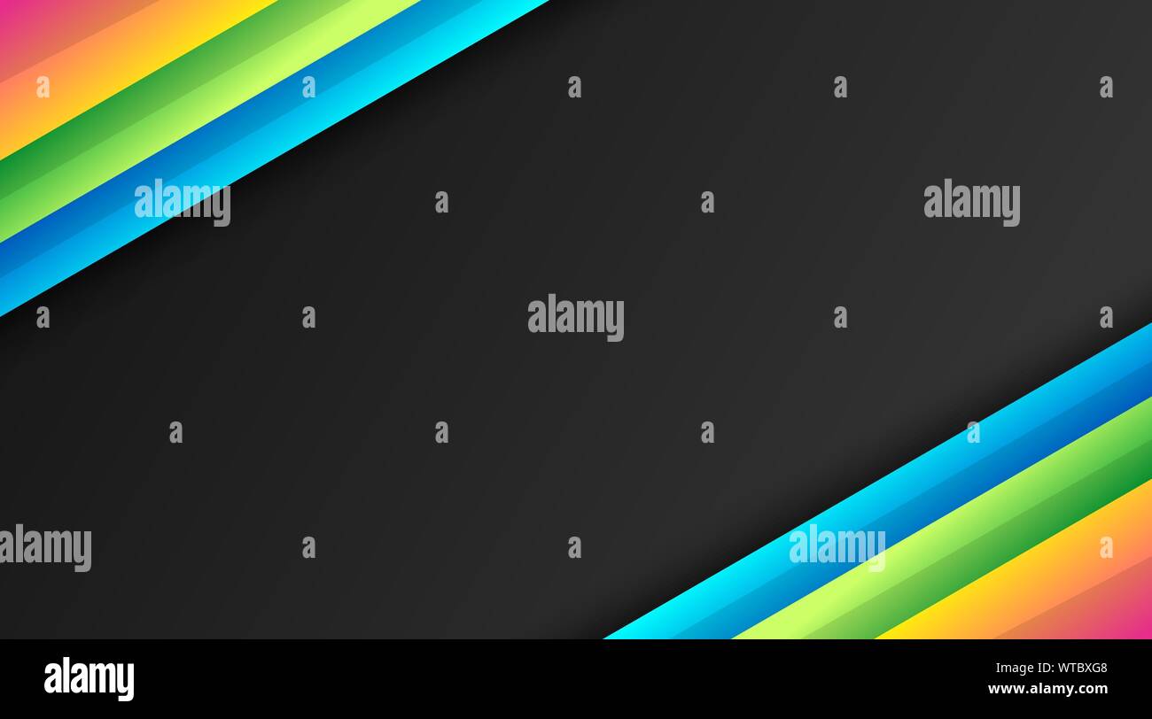 Black Background With Colorful Gradient Layout Design Template New ...