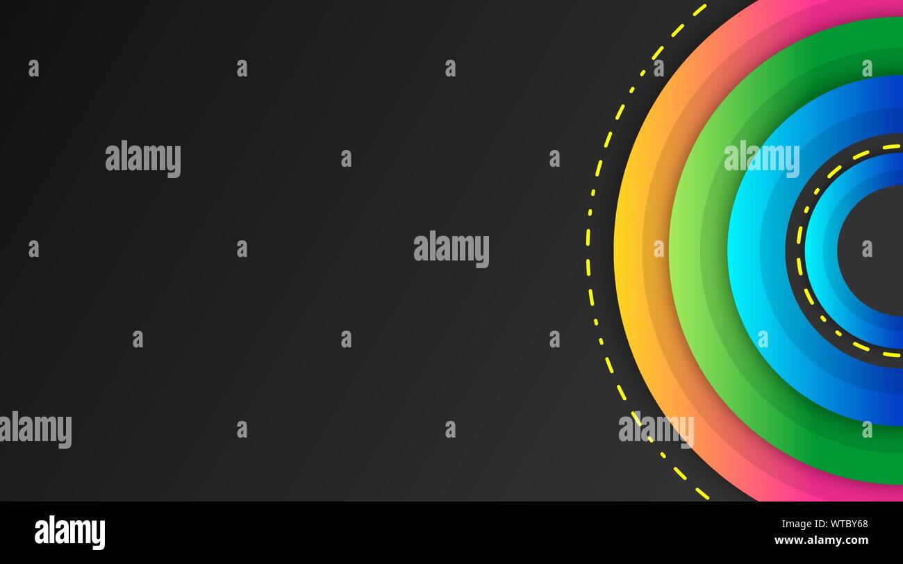 Black Background With Colorful Gradient Layout Design Template New ...