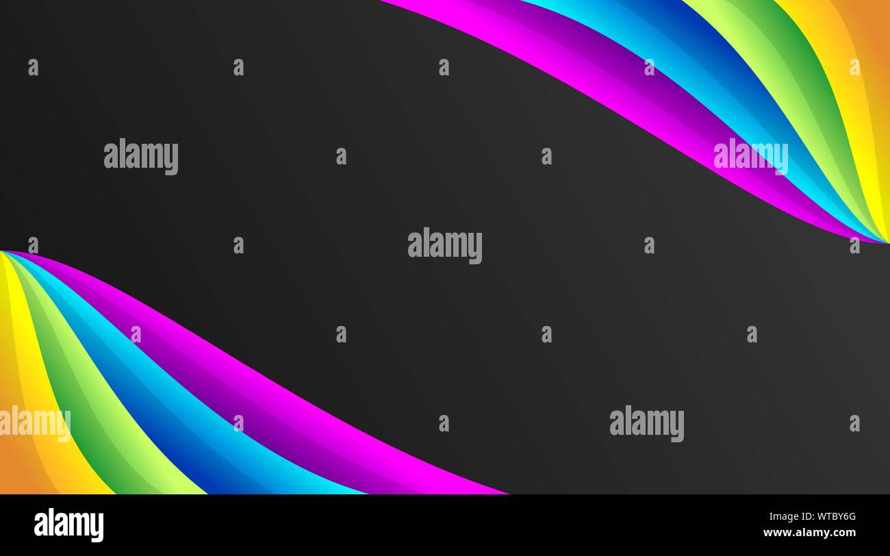 Black Background With Colorful Gradient Layout Design Template New ...