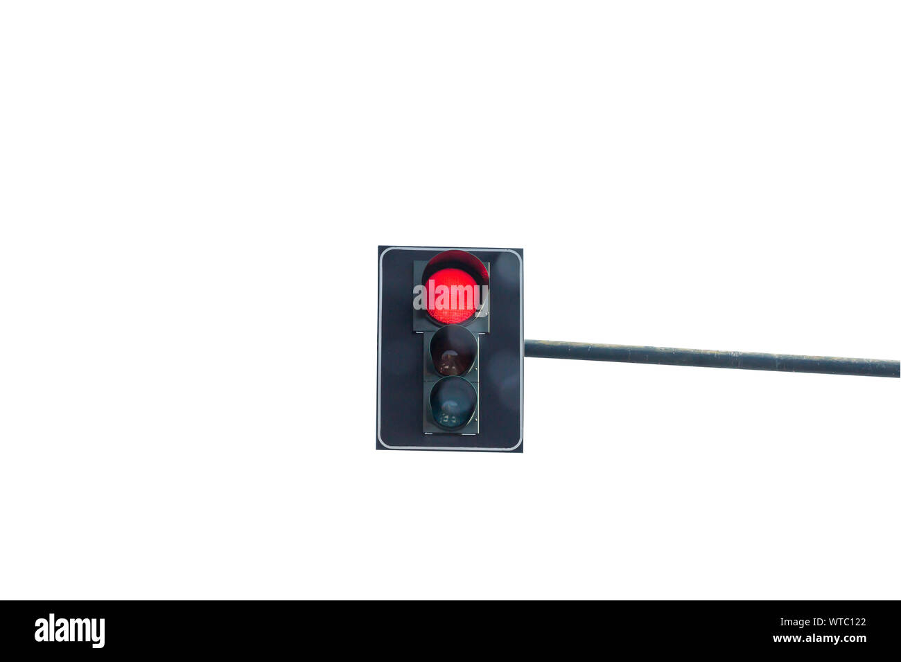 Red traffic light isolated on white background with clipping path Stock ...