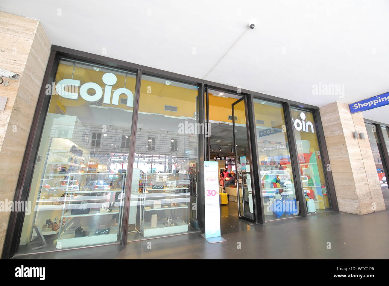 Coin shopping mall Termini train station Rome Italy Stock Photo - Alamy