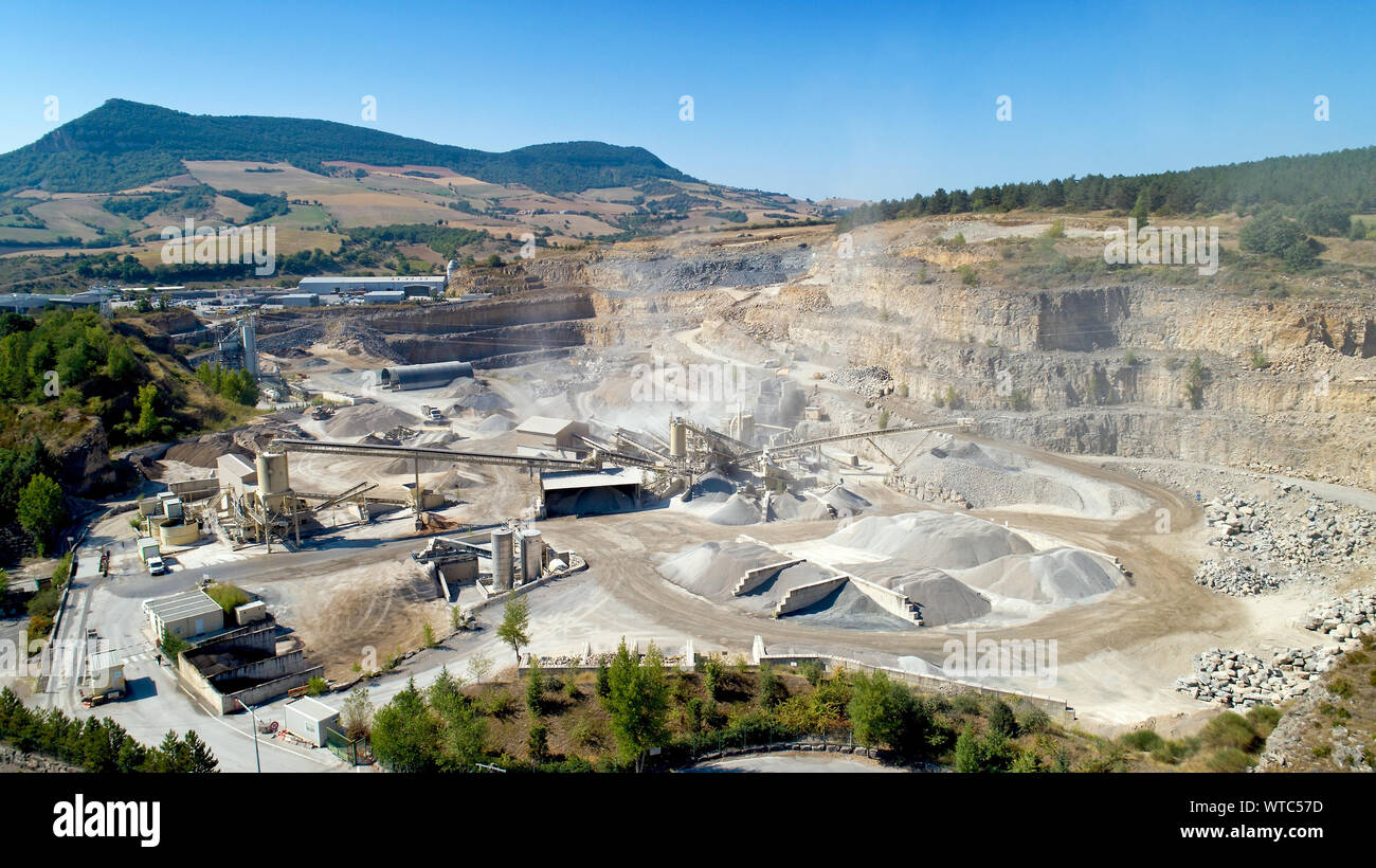 Aerial view gravel pit hi-res stock photography and images - Alamy